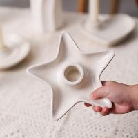 China Ceramic Taper Candle Holder Stand Nordic Decorative Ornament for Wedding Party Home Decor 10cm for sale
