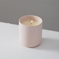 China Nordic Minimalist Ceramic Candle Cup 375ml Empty Candle Jar Wholesale Custom Logo Glaze Luxury for sale