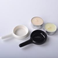 China Mini Candle Tray Plate Ceramic Scented Candle Holder for sale
