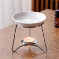China Ceramic Essential Oil Burner Aromatherapy Stove Tealight Holder 10x10cm Scented Wax Melting Diffuser for sale