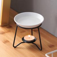 China Ceramic Essential Oil Burner Aromatherapy Stove Tealight Holder 10x10cm Scented Wax Melting Diffuser for sale