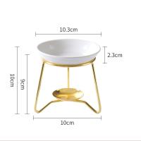 China Ceramic Essential Oil Burner Aromatherapy Stove Tealight Holder 10x10cm Scented Wax Melting Diffuser for sale