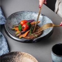 China Japanese Special-shaped Ceramic Dinner Plates 7.5 inch Porcelain Kitchen Restaurant Plates for sale