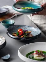 China Japanese Special-shaped Ceramic Dinner Plates 7.5 inch Porcelain Kitchen Restaurant Plates for sale