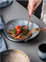 China Japanese Special-shaped Ceramic Dinner Plates 7.5 inch Porcelain Kitchen Restaurant Plates for sale