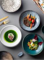 China Japanese Special-shaped Ceramic Dinner Plates 7.5 inch Porcelain Kitchen Restaurant Plates for sale