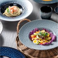 China Wholesale Fine Porcelain Straw Hat Plate 8 Inch Ceramic Dinnerware for Hotel Restaurant Salad Pasta for sale