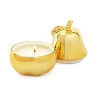 China Modern Nordic Ceramic Candle Jar with 3D Flower Lid 11.5x8.9cm 6.7oz for sale