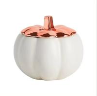 China Modern Nordic Ceramic Candle Jar with 3D Flower Lid 11.5x8.9cm 6.7oz for sale