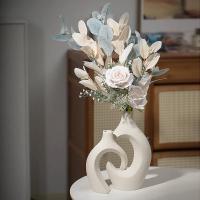 China Modern Ceramic Vase Set 17.3x28.3cm for Home Decor Nordic Dried Flowers Pampas Grass Pot for sale