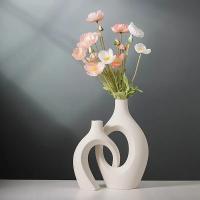 China Modern Ceramic Vase Set 17.3x28.3cm for Home Decor Nordic Dried Flowers Pampas Grass Pot for sale