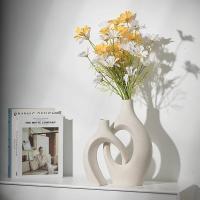 China Modern Ceramic Vase Set 17.3x28.3cm for Home Decor Nordic Dried Flowers Pampas Grass Pot for sale