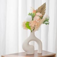 China European Ceramic Plain Burned Vase Set 26x25x19cm Modern Hydroponic Dried Flower Insert Home Decoration Gift for sale