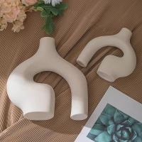 China European Ceramic Plain Burned Vase Set 26x25x19cm Modern Hydroponic Dried Flower Insert Home Decoration Gift for sale