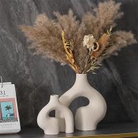 China European Ceramic Plain Burned Vase Set 26x25x19cm Modern Hydroponic Dried Flower Insert Home Decoration Gift for sale