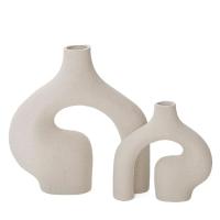 China European Ceramic Plain Burned Vase Set 26x25x19cm Modern Hydroponic Dried Flower Insert Home Decoration Gift for sale