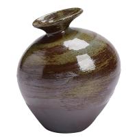 China Japanese Antique Zen Ceramic Flower Vase 12x6.2x14cm Modern Home Decor with 5 Color Options for sale