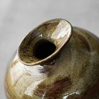 China Japanese Antique Zen Ceramic Flower Vase 12x6.2x14cm Modern Home Decor with 5 Color Options for sale