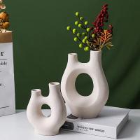 China Nordic Ceramic Vase 14.4x17.3cm Frosted Metal Spots Dried Flower Hydroponic Home Decoration for sale