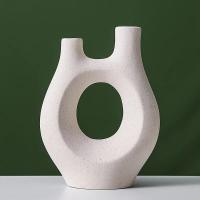 China Nordic Ceramic Vase 14.4x17.3cm Frosted Metal Spots Dried Flower Hydroponic Home Decoration for sale