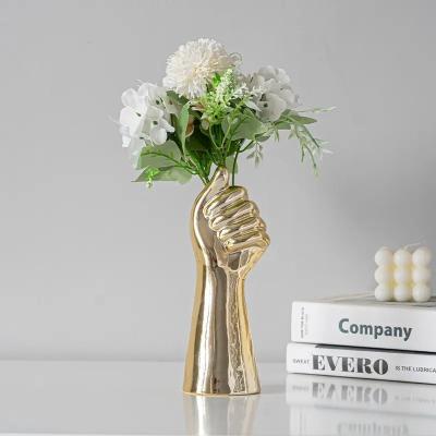 China Creative Nordic Ceramic Flower Vase 8.5x22.6cm Modern Home Office Decoration for sale
