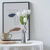 China Creative Nordic Ceramic Flower Vase 8.5x22.6cm Modern Home Office Decoration for sale