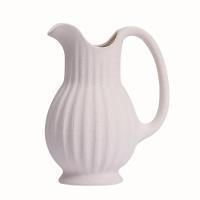 China Modern Nordic Ceramic Flower Vase Spiral Design 21cm Home Decoration White Porcelain Wedding Table Art for sale