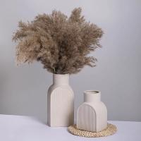 China Nordic Ceramic Flower Vase Set 2 Sizes 22.1cm and 15.3cm White Modern Home Decor for sale