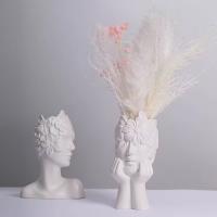 China Nordic Ceramic Flower Vase White Female Form Sculpture for Home Decor Wedding Centerpiece 28x20x20 cm for sale