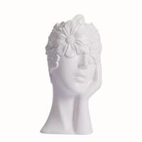 China Nordic Ceramic Flower Vase White Female Form Sculpture for Home Decor Wedding Centerpiece 28x20x20 cm for sale