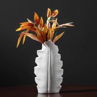 China Nordic Ceramic Flower Vase White Matt Glaze 3 Size Set for Living Room Bedroom Office Decoration for sale