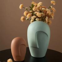 China Modern Ceramic Flower Vase Minimalist Portrait Design for Home Decor 20x11.5x25 cm for sale