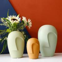 China Modern Ceramic Flower Vase Minimalist Portrait Design for Home Decor 20x11.5x25 cm for sale
