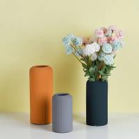 China Modern Matt Ceramic Vase 15x15x30 cm Nordic Minimalist Home Decor Flower Vase for sale
