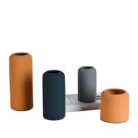 China Modern Matt Ceramic Vase 15x15x30 cm Nordic Minimalist Home Decor Flower Vase for sale