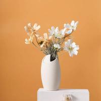 China Modern Ceramic Flower Vase 9.8x23cm Donut Shape Home Decor Office Desktop Living Room for sale