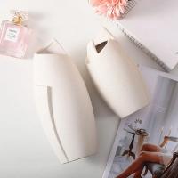 China Modern Ceramic Flower Vase 9.8x23cm Donut Shape Home Decor Office Desktop Living Room for sale