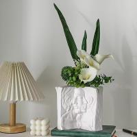 China Modern Ceramic Book Shape Vase White Nordic Decorative Home Decor 19cm for sale