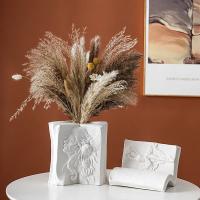 China Modern Ceramic Book Shape Vase White Nordic Decorative Home Decor 19cm for sale