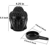 China Ceramic Buddha Head Essential Oil Burner 4.25x5.5inch Wax Melt Tealight Holder Home Decor for sale