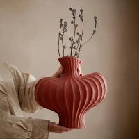 China Ceramic Flower Vase Modern Home Decoration Centerpiece Bulk Wedding Party Table Decor 28x17x31cm for sale