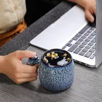 China Wholesale Custom Logo Ceramic Coffee Mug 400ml with Wood Handle Reusable Gift Set for sale