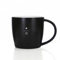 China 8oz 16oz Large Capacity Ceramic Coffee Mug Laser Engraving Custom Logo Black Matte for sale