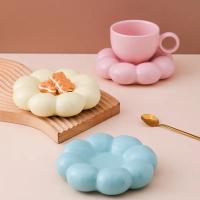 China Ceramic Coffee Cup and Saucer Set 200ml Modern Macaron Series Sunflower Design for sale