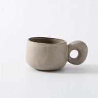 China Retro Creative Big Ear Ceramic Mug 300ml 600ml Nordic INS Style Coffee Cup Large Capacity Afternoon Tea Cup for sale