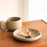 China Retro Creative Big Ear Ceramic Mug 300ml 600ml Nordic INS Style Coffee Cup Large Capacity Afternoon Tea Cup for sale