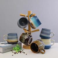 China Japanese Minimalist Ceramic Coffee Mug 350ml Retro Creative Drinkware for Home Cafe for sale
