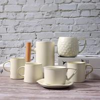 China Eco Friendly Japanese Style Ceramic Coffee Mug with Saucer Set 130ml for sale
