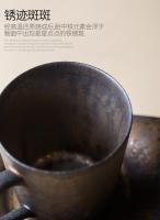 China Vintage Ceramic Coffee Cup Saucer Set 16.9cm Japanese Style European Luxury Home Breakfast Mug for sale