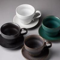 China Retro Creative Coarse Pottery Cup Latte Big Mouth Breakfast Cup Ceramic Coffee Cup for sale